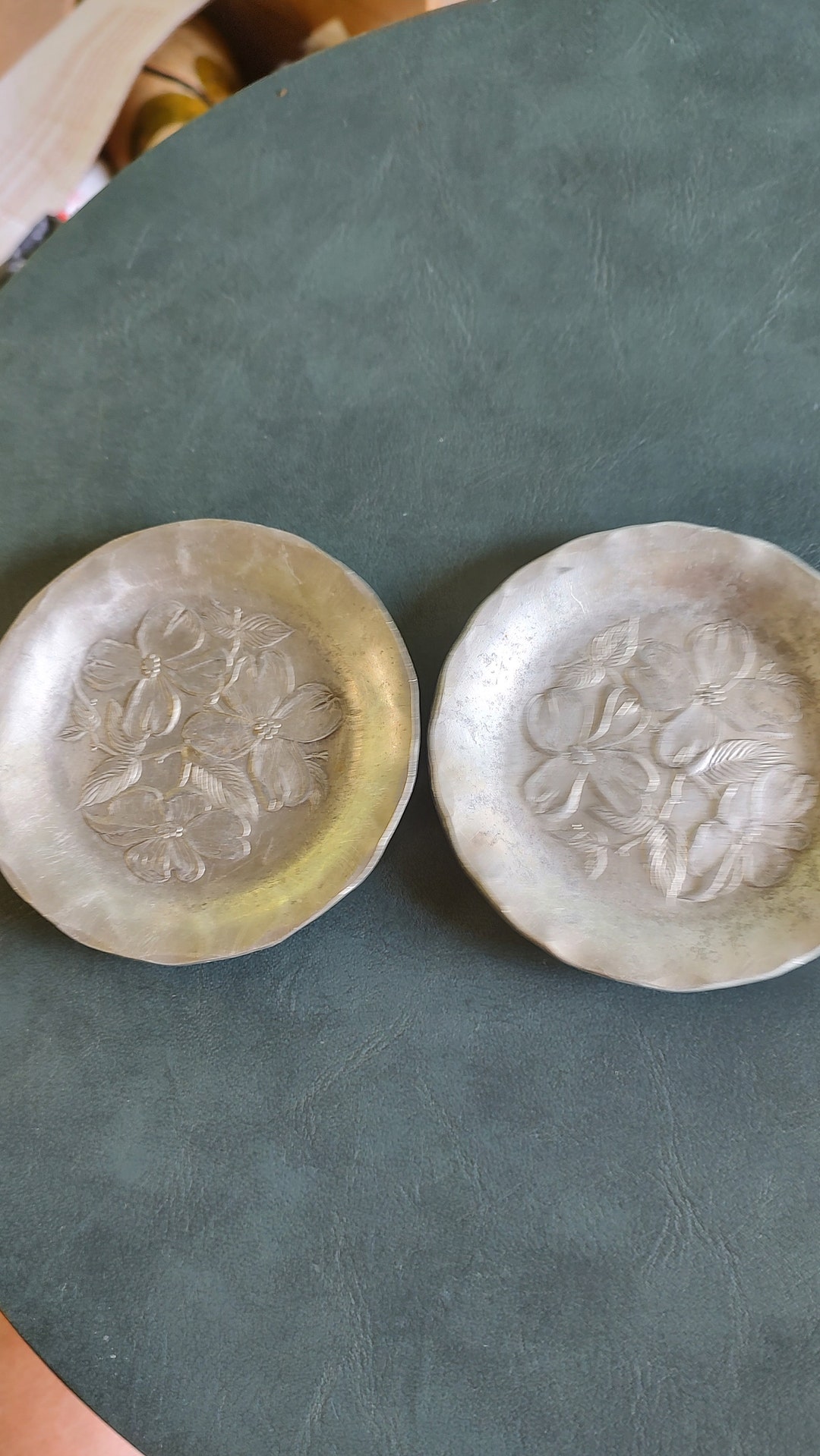 Two Wendell August Forge Round Hammered Aluminum Dogwood - Etsy