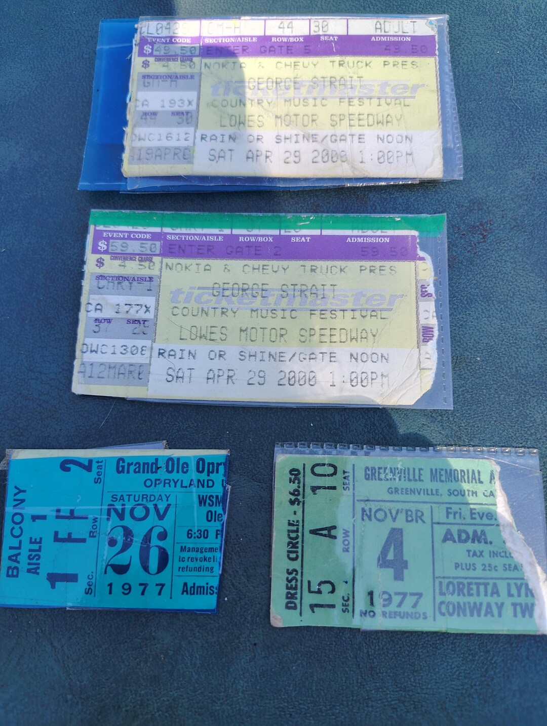 Vintage Concert Tickets. George Strait (2000), Loretta Lynn, Conway ...