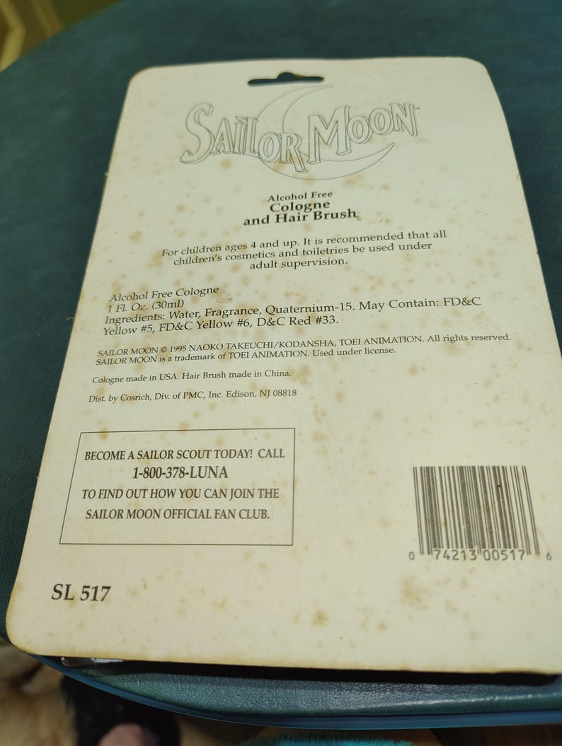 Rare Vintage Sailor Moon, Cologne and Hair Brush. Also Nail Tint, and ...