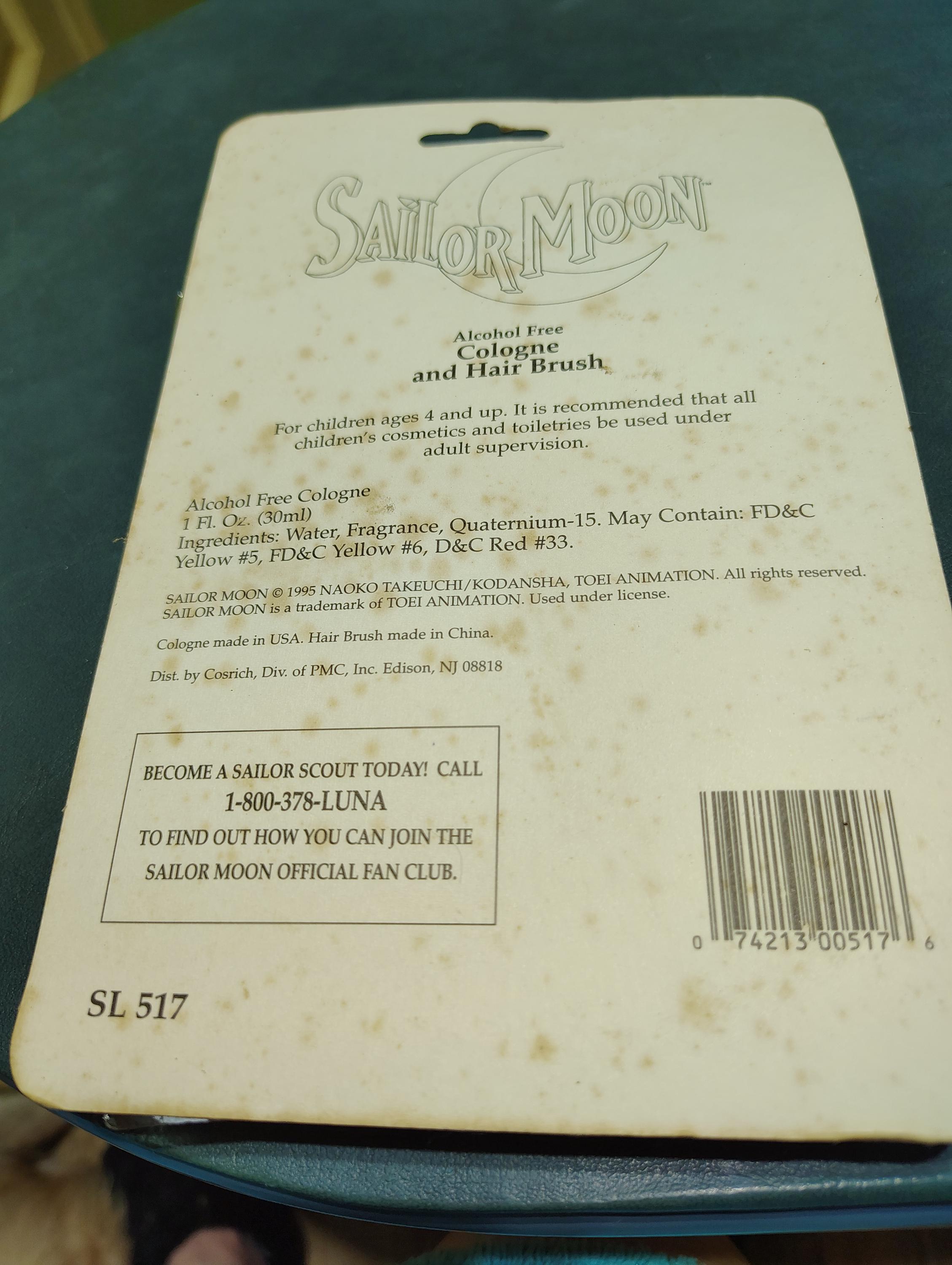 Rare Vintage Sailor Moon, Cologne and Hair Brush. Also Nail Tint, and ...