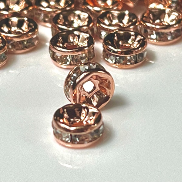 Rose Gold Spacer Beads - Etsy