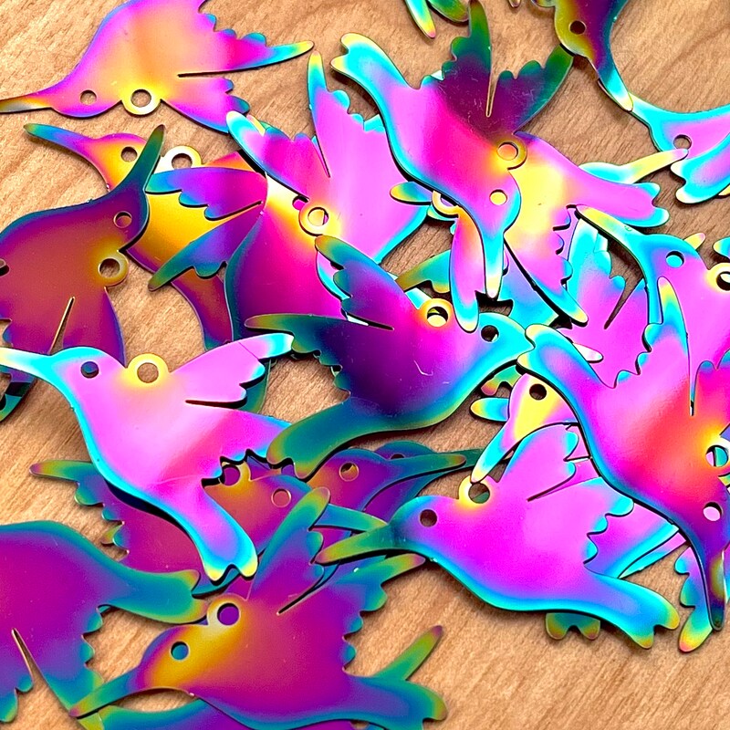 Hummingbird Charm - Etsy