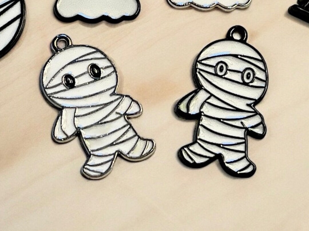 12 Pc Halloween Mummy Charms Pendants - Etsy