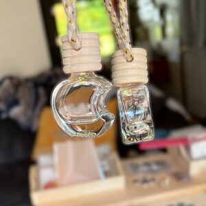 Moon Shaped Glass Bottle Pendants - Etsy