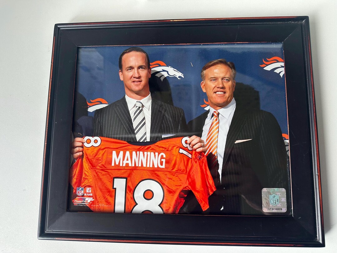 Payton Manning and John Elway Framed Photo. Unsigned. - Etsy