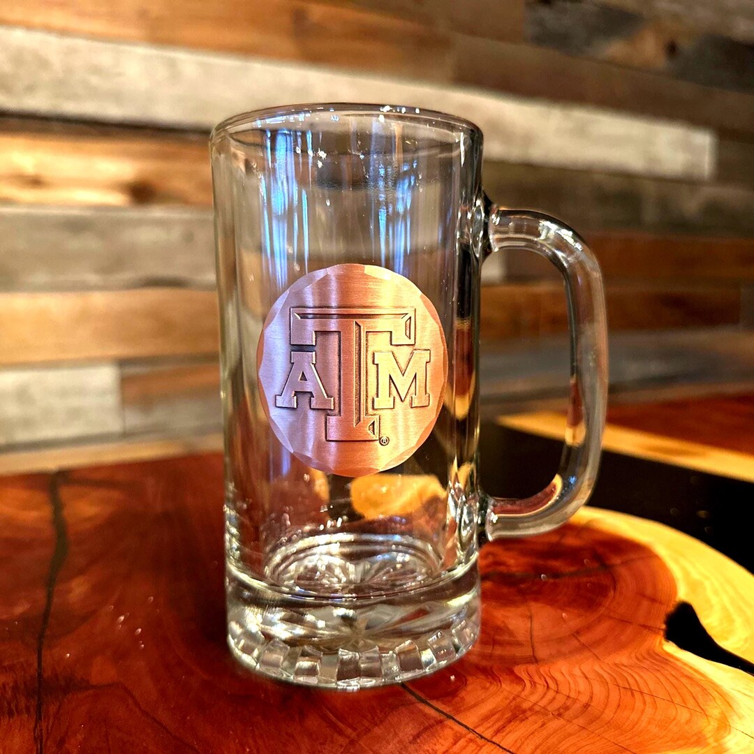 Beer Mug W/a&m Hand Forged Medallion - Etsy