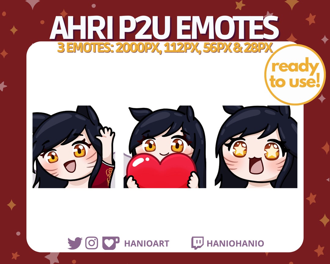 League of Legends Ahri Emotes for Discord and Twitch - Etsy
