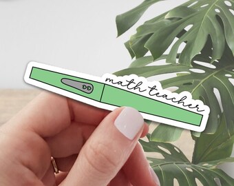 Math Teacher Sticker - Etsy