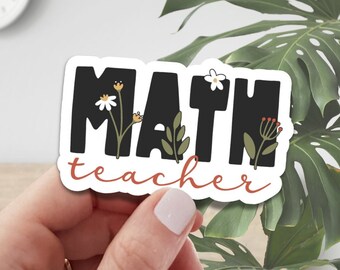 Math Teacher Sticker - Etsy