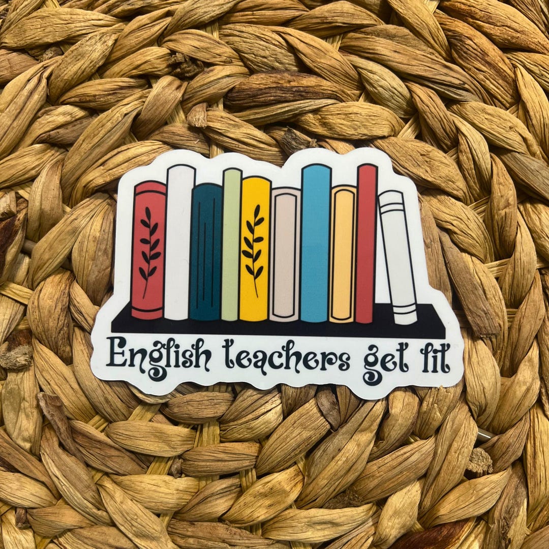 English Teachers Get Lit Sticker, Decal, Teacher Sticker, Laptop ...