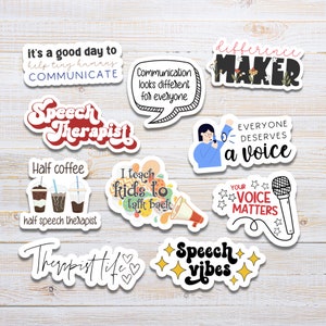 Speech Therapist 10-sticker Pack, Decals, Vinyl Stickers, Laptop ...
