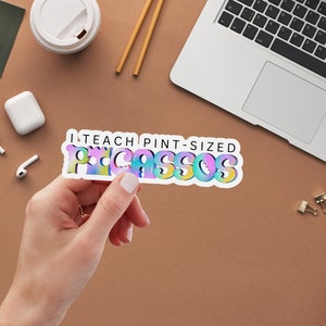 Art Teacher Stickers 10 Pack, White or Clear, Decals, Stickers, Laptop ...