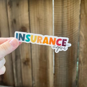 Insurance Agent, Insurance Sticker, Decal, Vinyl Sticker, Laptop ...