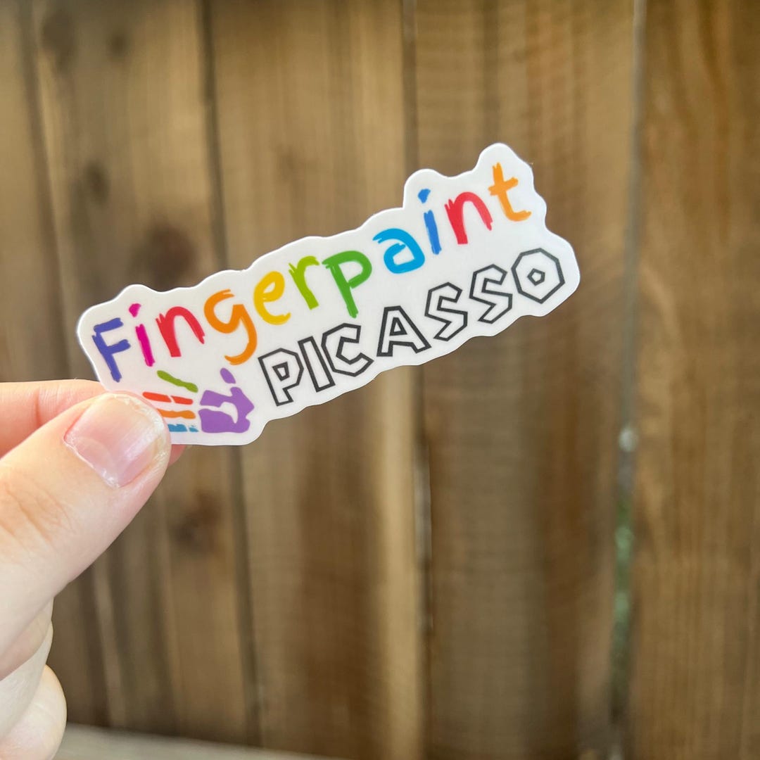 Fingerpaint Picasso Sticker, Decal, Teacher Sticker, Laptop Sticker ...