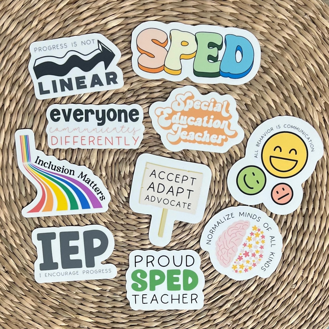 Special Education Teacher 10-sticker Pack, White or Clear, Decals ...