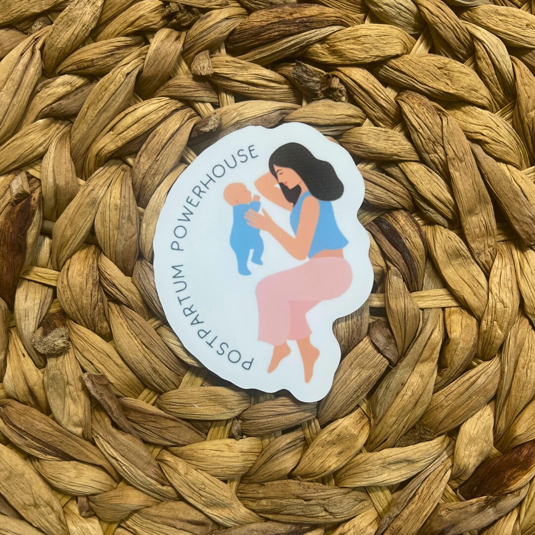 Postpartum Powerhouse Sticker, Women's Nurse Doctor Sticker, Decal ...
