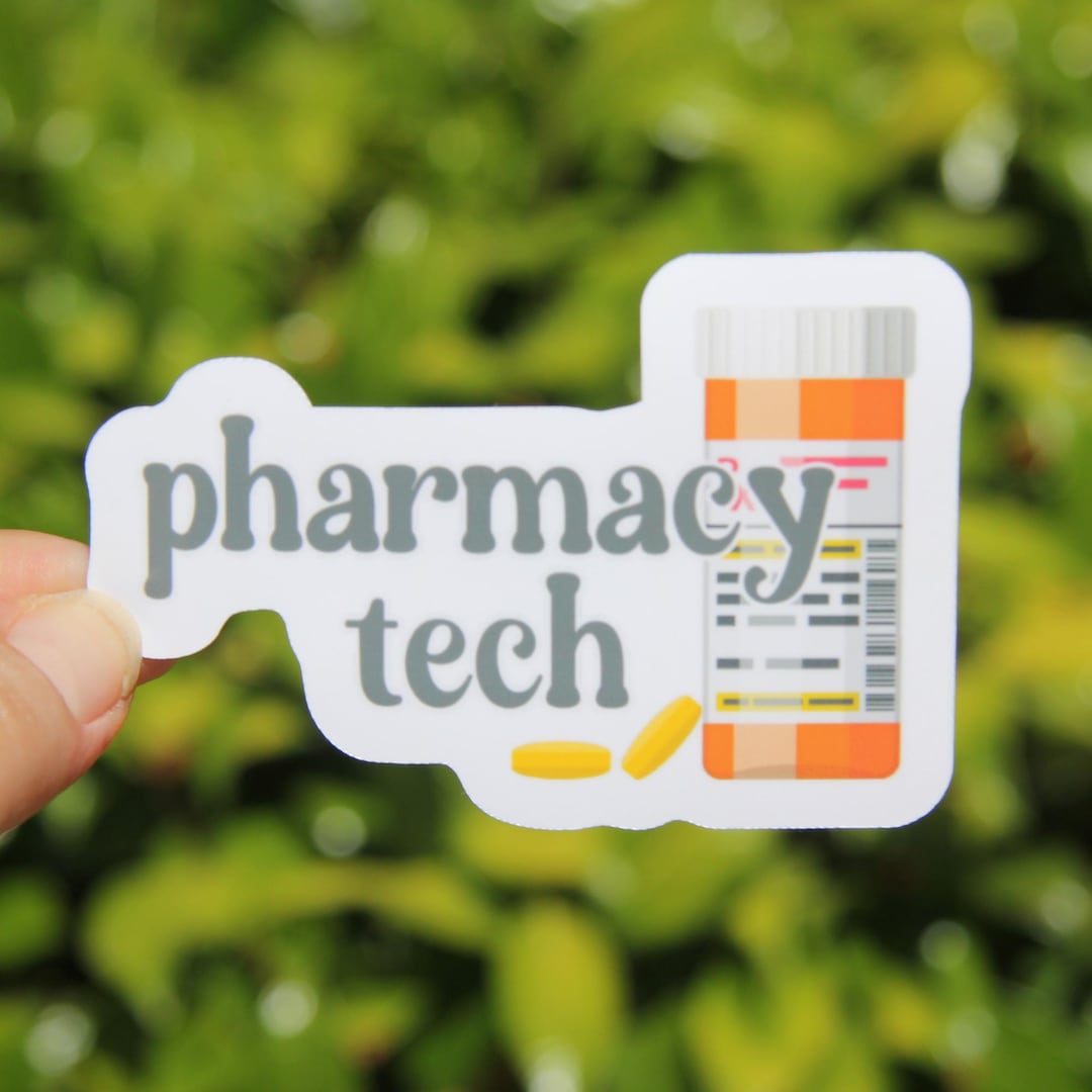 Pharmacy Tech Sticker, Pharmacy Technician Sticker, Decal, Vinyl ...