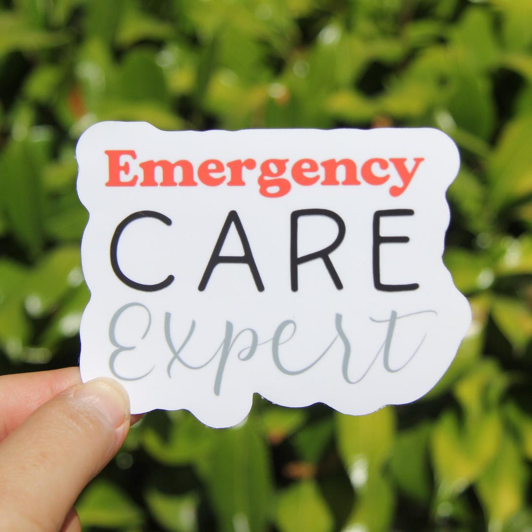 Emergency Care Expert Sticker, Emergency Room Nurse Sticker, Decal ...