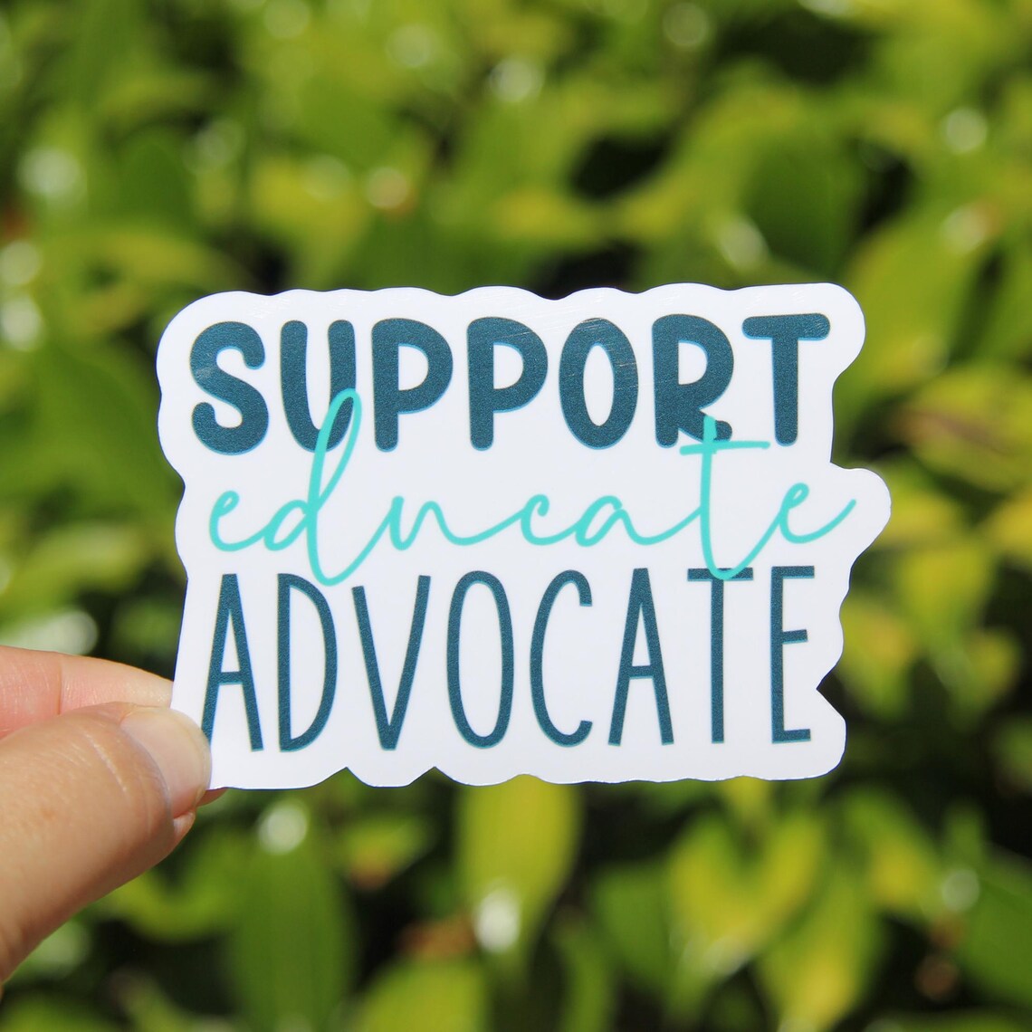 Support Educate Advocate Sticker, Decal, Teacher Sticker, Laptop ...
