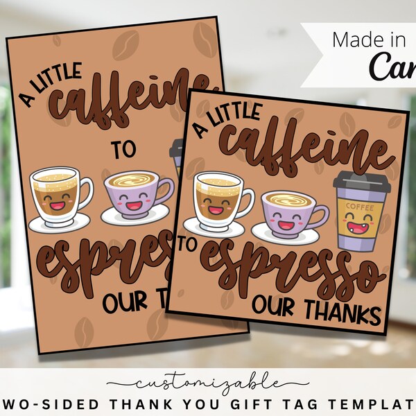 Coffee Thank You - Etsy
