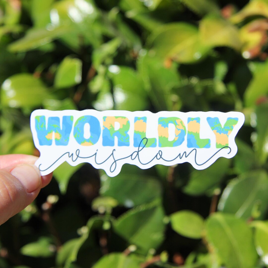 Worldly Wisdom Sticker, Travel Sticker, Adventure Gift, Laptop Water ...