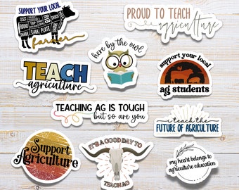 High School Teacher Stickers 10 Pack, White or Clear, Decals, Vinyl ...