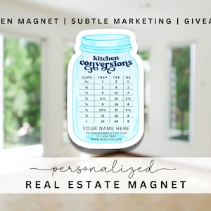 Customizable Kitchen Conversions Magnets Real Estate - Etsy