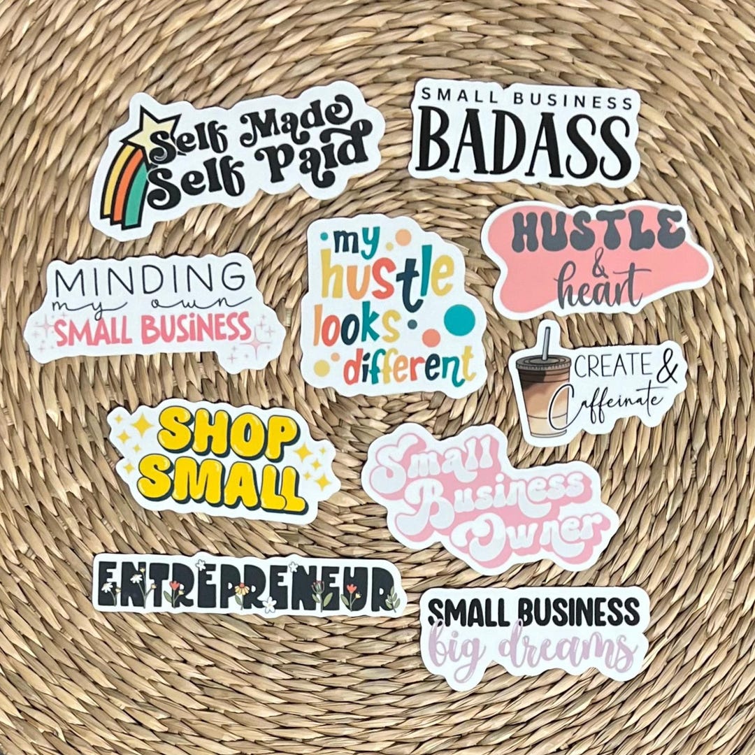 Small Business Owner 10-sticker Pack, Vinyl Stickers, Laptop Stickers ...
