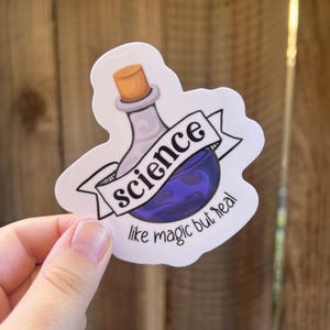 Science Like Magic but Real Sticker, Decal, Teacher Sticker,laptop ...
