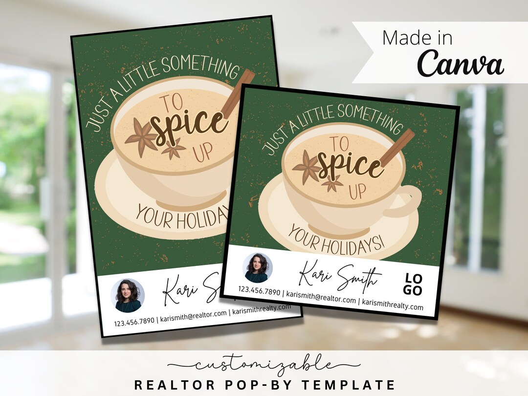 Spice up Pop-by Tags, EDITABLE TEMPLATE, Realtor, Real Estate Marketing ...