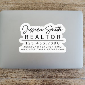 PERSONALIZED Real Estate Sticker, Real Estate Decal, Vinyl Sticker ...