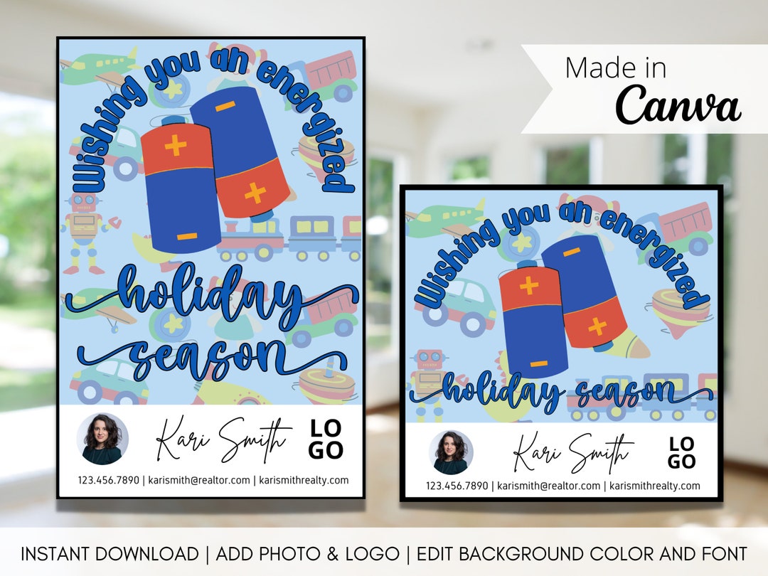 Batteries Pop-by Tags, EDITABLE TEMPLATE, Realtor, Real Estate ...