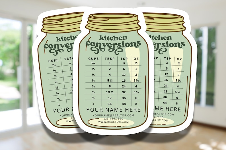 Customizable Kitchen Conversions Magnets, Real Estate Marketing Pop-by ...