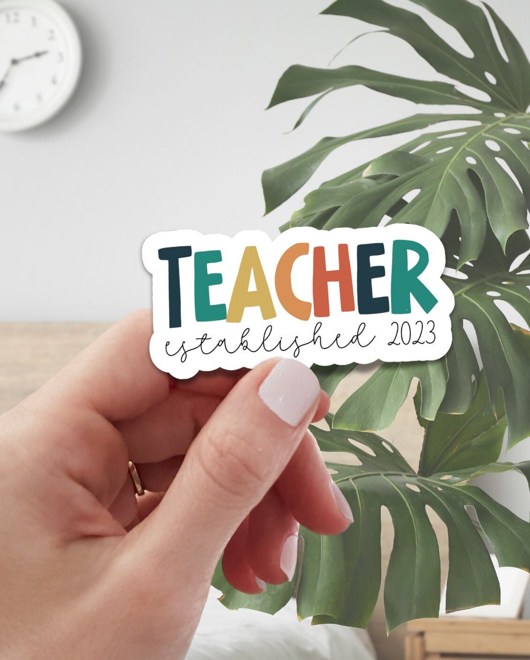 Teacher Established 2023 Sticker, Decal, Vinyl Sticker, Laptop Sticker ...