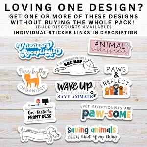 Vet Receptionist 10-sticker Pack, Vinyl Stickers, Laptop Stickers, Vet ...