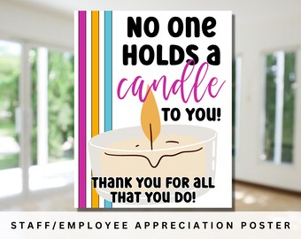 Chocolate Thank You Sign Appreciation Week Teacher Staff - Etsy