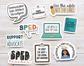 High School Teacher Stickers 10 Pack, White or Clear, Decals, Vinyl ...