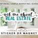 PERSONALIZED Real Estate Sticker, Real Estate Decal, Vinyl Sticker ...