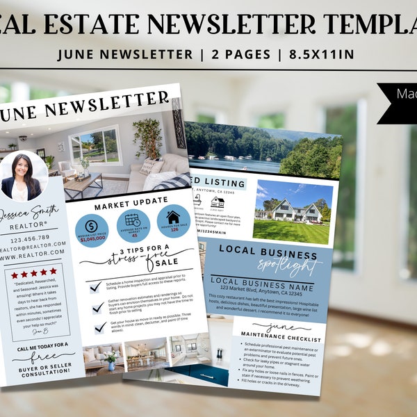 June Newsletter Template - Etsy