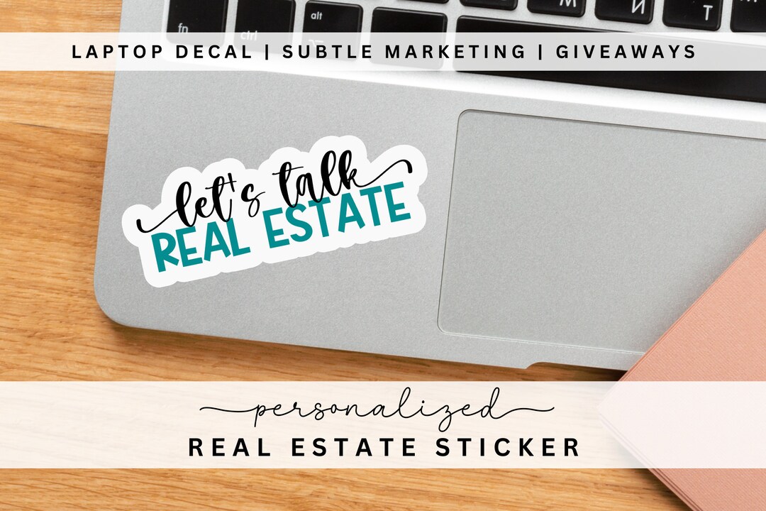 Real Estate Sticker, Real Estate Decal, Vinyl Sticker, Laptop Sticker ...