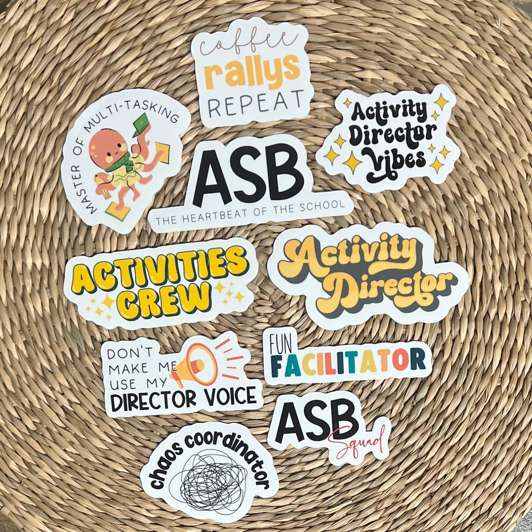 ASB Activity Director Sticker Pack: Laptop & Water Bottle Decals - Etsy
