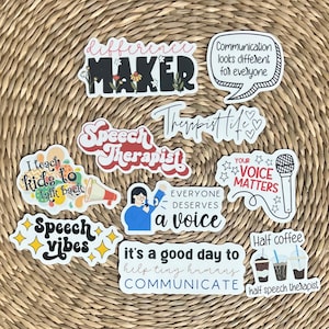 Speech Therapist 10-sticker Pack, Decals, Vinyl Stickers, Laptop ...