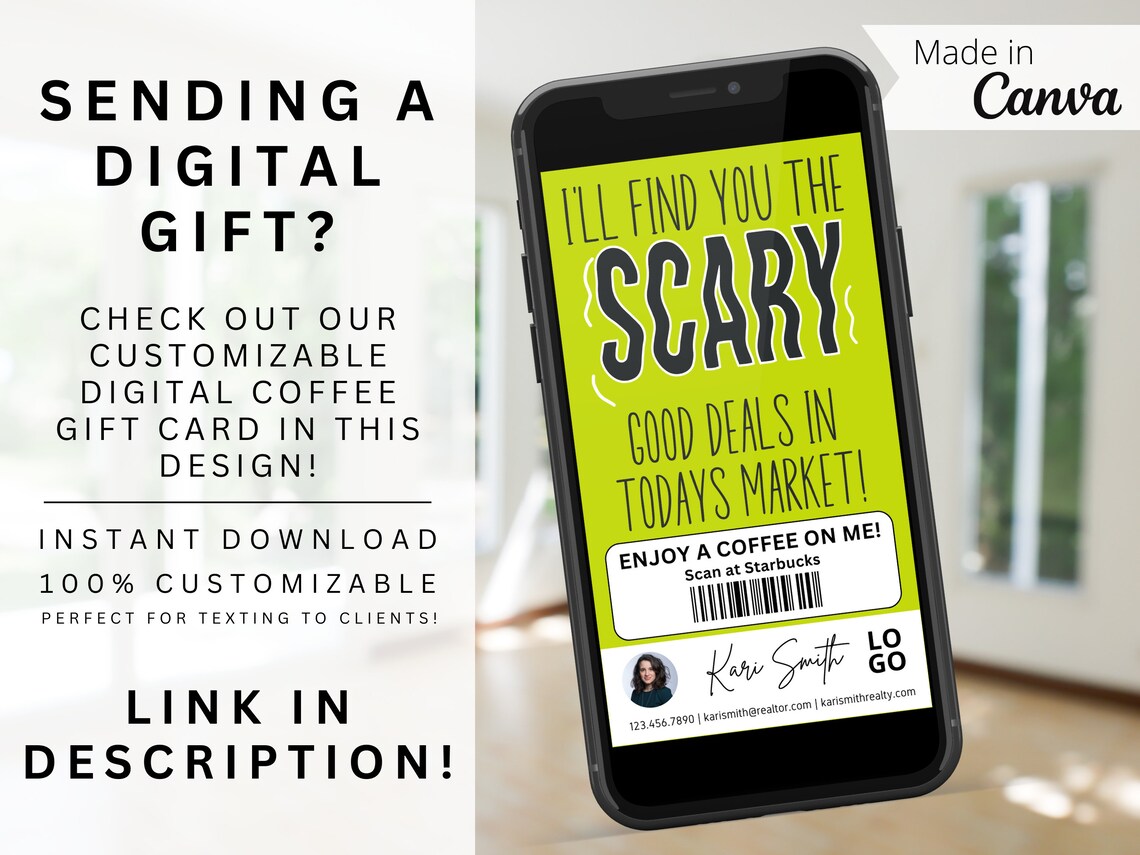 Scary Deals Pop-by Tags, EDITABLE TEMPLATE, Realtor, Referral, Real ...