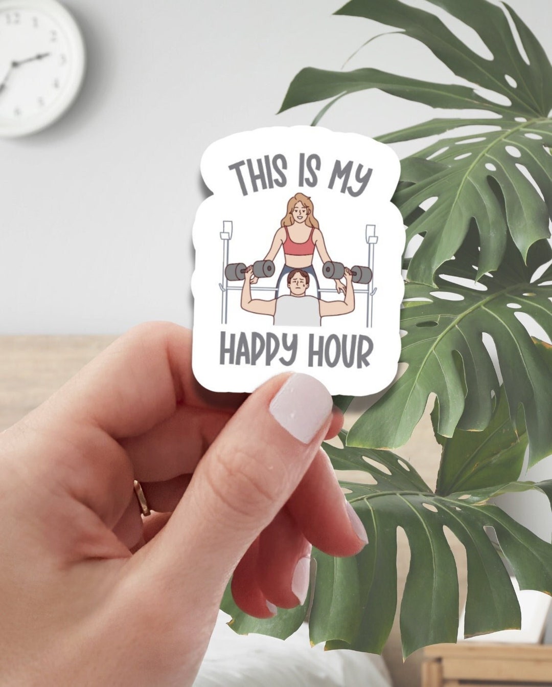 This is My Happy Hour Sticker, Gym Exercise Sticker, Decal, Vinyl ...