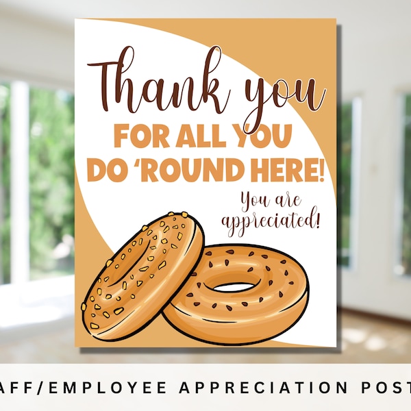 Bagel Appreciation Poster - Etsy