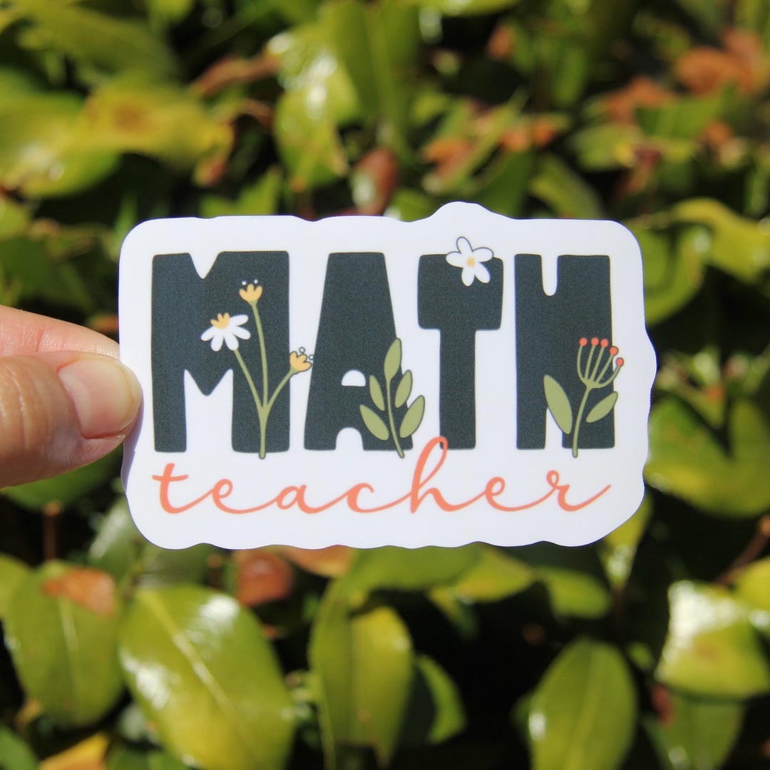Math Teacher Sticker, Decal, Teacher Sticker, Laptop Sticker, Gift for ...
