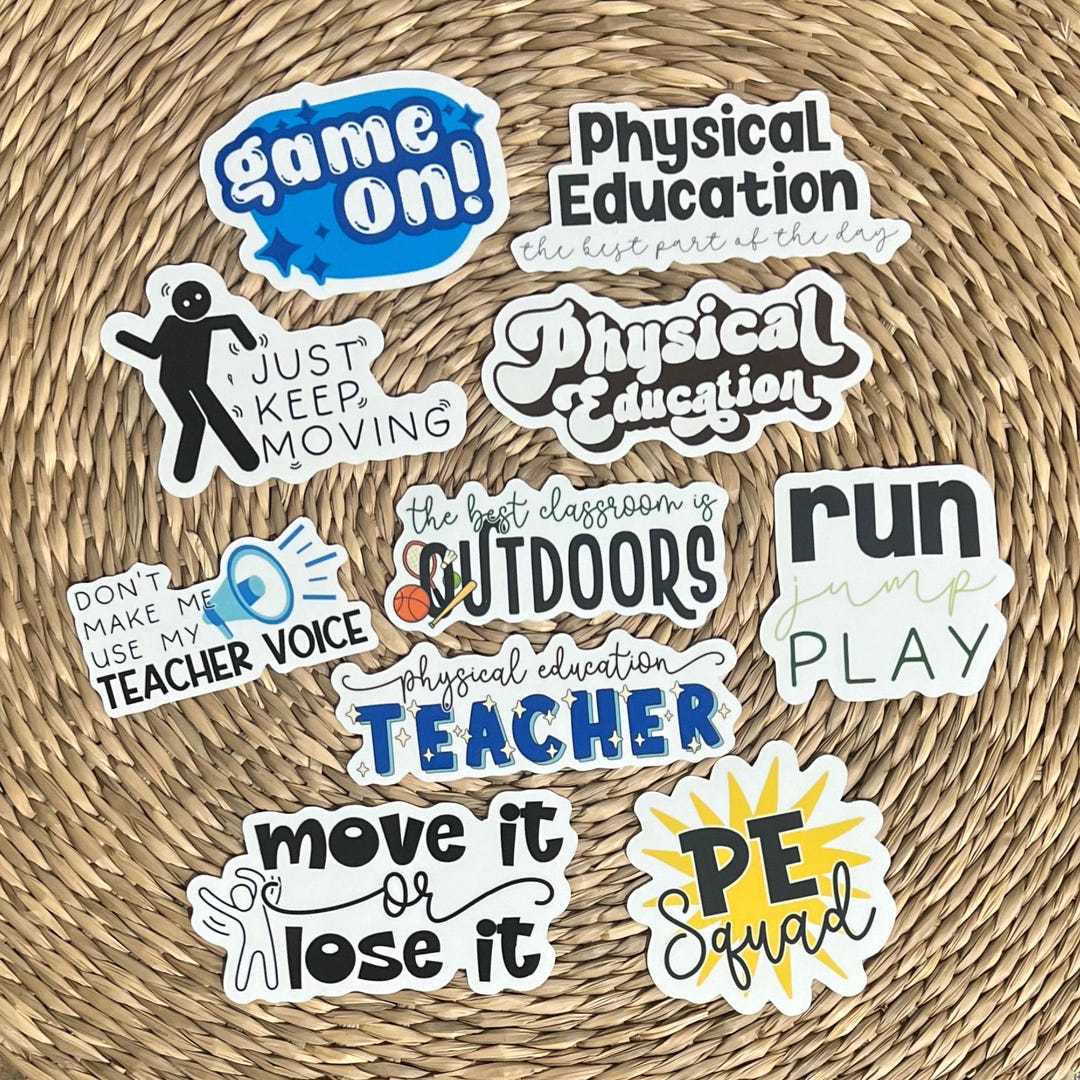 Physical Education Teacher 10-sticker Pack, Decals, Stickers, Laptop ...