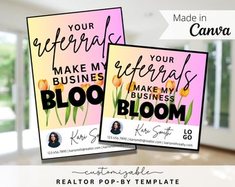 Ornament Pop-by Tags EDITABLE TEMPLATE Realtor Real Estate - Etsy