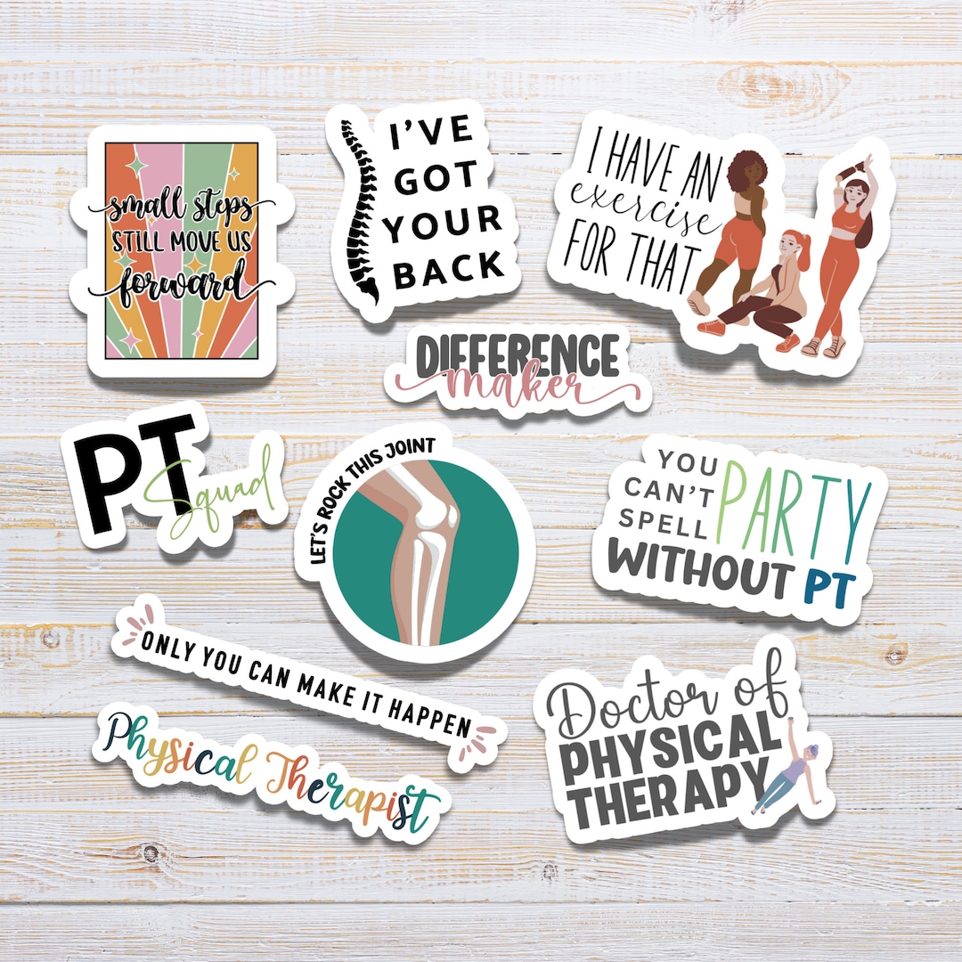 Physical Therapist Sticker Pack, Decals, Vinyl Stickers, Laptop ...