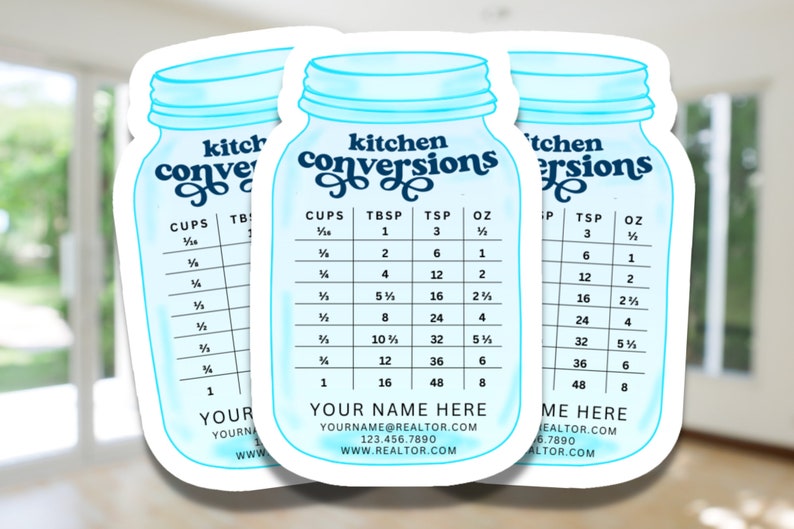 Customizable Kitchen Conversions Magnets, Real Estate Marketing Pop-by ...